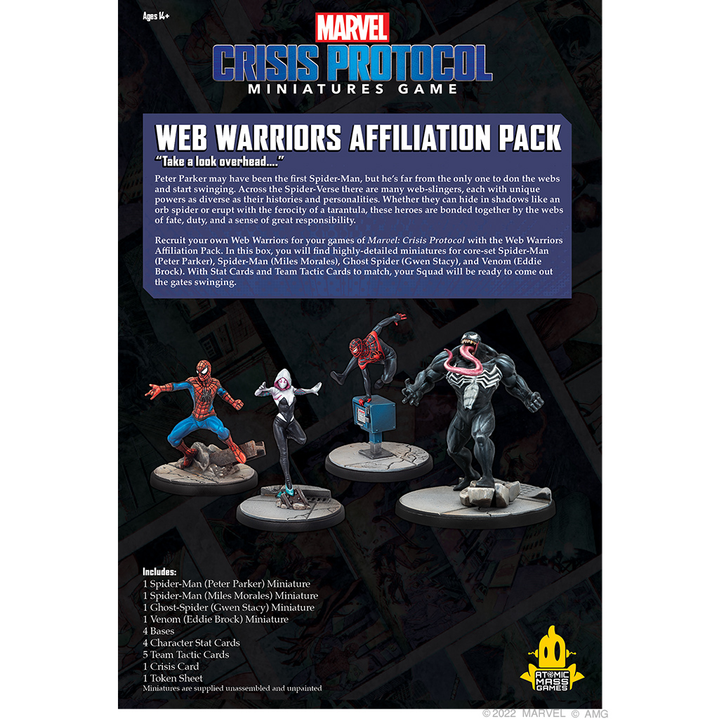 MARVEL CRISIS PROTOCOL: WEB WARRIORS AFFILIATION PACK :: Hobby Master