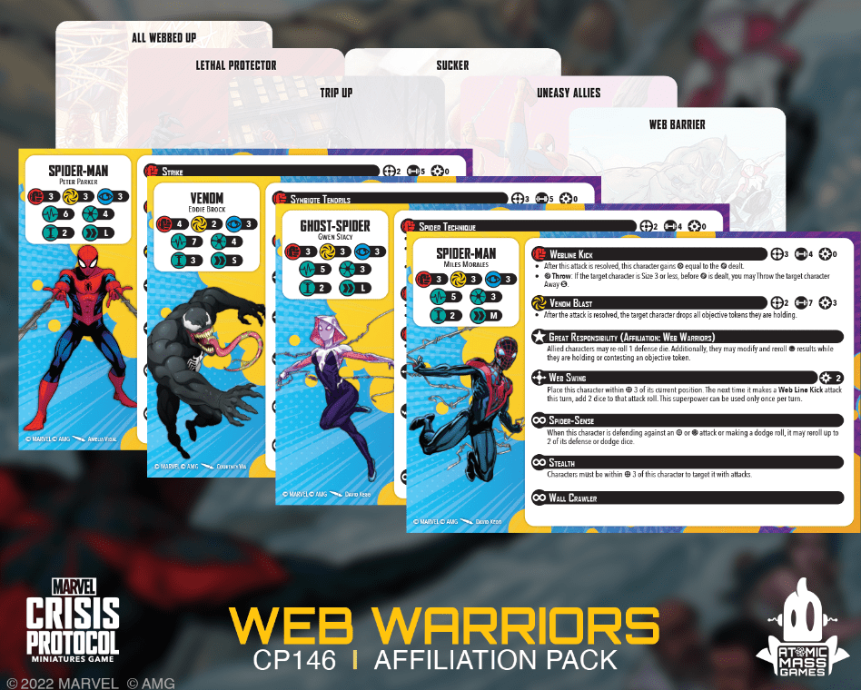 MARVEL CRISIS PROTOCOL: WEB WARRIORS AFFILIATION PACK :: Hobby Master