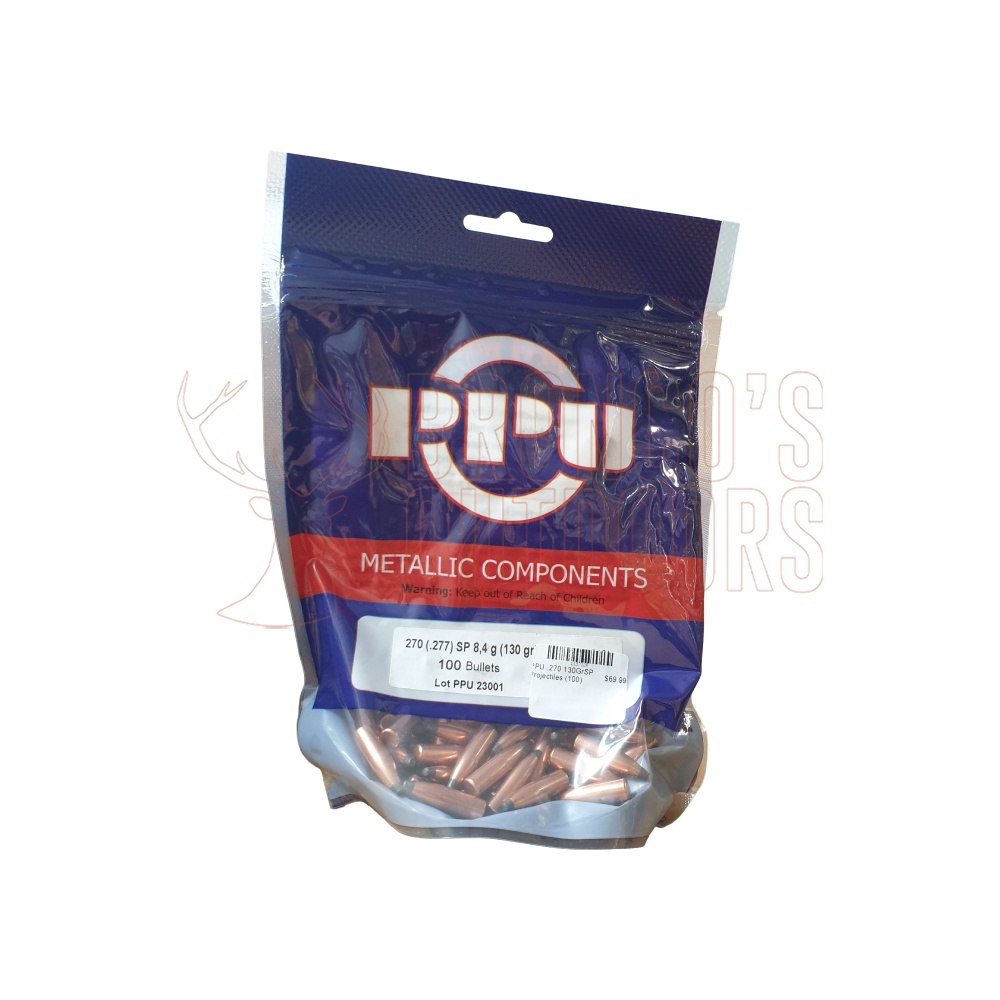 PPU .270 130 Grain Soft Point Projectile » Bronco's Outdoors