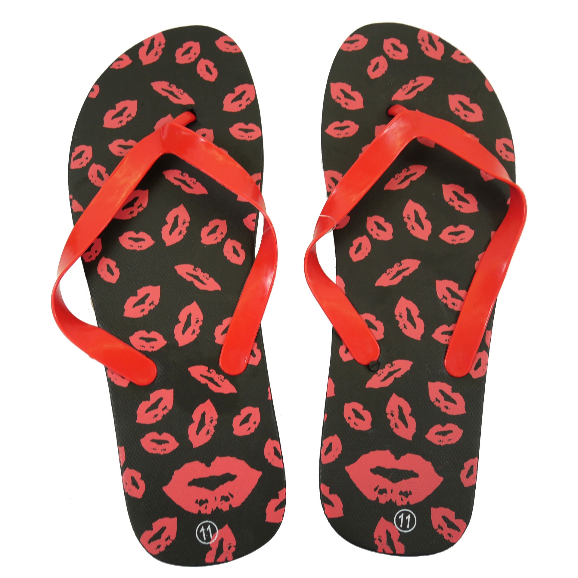 NY0243N - Lips Flip Flops - Mardi Gras Beads Factory