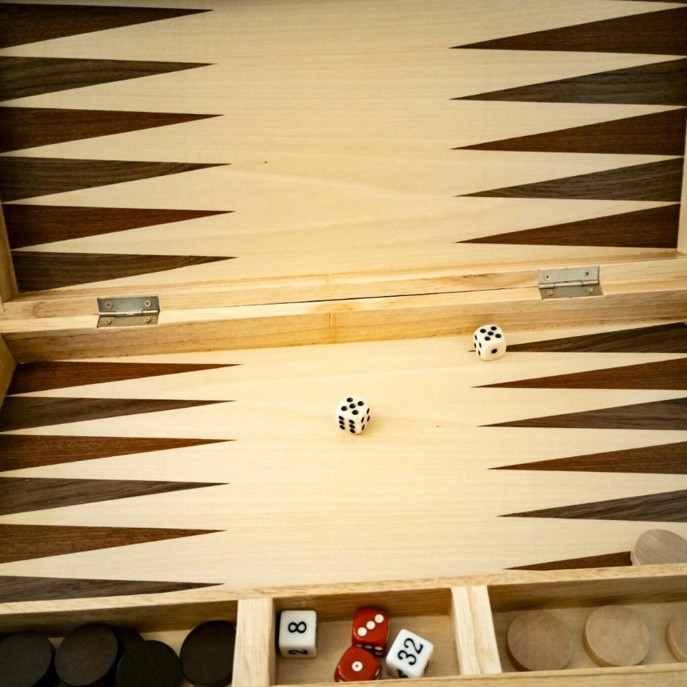 LPG WOODEN FOLDING BACKGAMMON CASE 45CM :: Hobby Master