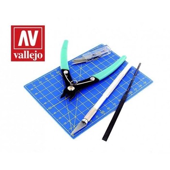 VALLEJO - HOBBY TOOLS - 9PC PLASTIC MODELLING TOOL SET :: Hobby Master