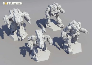 BATTLETECH: INNER SPHERE HEAVY BATTLE LANCE :: Hobby Master